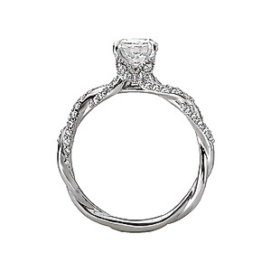 SISGEM 10K 14K 18K Solid Gold Engagement Rings for Women Lady, Set 1.2/2.2 carat(cttw) Round Cut Moissanite Rings Wedding Engagement Anniversary Promise Bands with Engraved Name (18K-Gold)