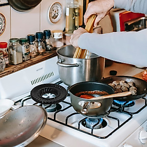 UPKOCH Induction Burner Induction Burner Cast Iron Wok Support Ring 2pcs Non Cast Iron Wok Rack Suitable for Kitchen Etc Gas Stove Rack Accessories Flame Diffuser Flame Diffuser