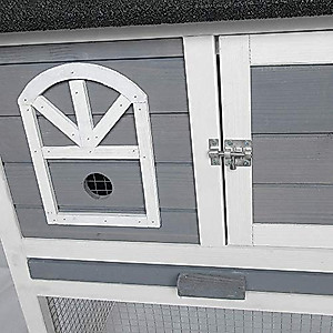 Rabbit Hutch Rabbit Cages Indoor Indoor Rabbit Hutch with Run Outdoor Rabbit Cage,Innovation Pet Raised Rabbit Hutch ,Guinea Pig House Pull Out Tray48 L X 21.5" D X 36"