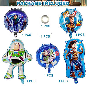 Toy Game Party Supplies Balloons Set,Birthday Party Foil Film Balloons , Toy Inspired Story theme Birthday Party Decorations for Children（12Pack）