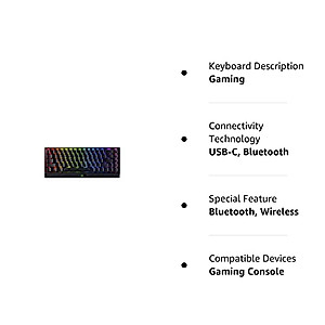 Razer BlackWidow V3 Mini HyperSpeed Wireless Mechanical Gaming Keyboard: Yellow Mechanical Switches- Linear & Silent (Renewed)