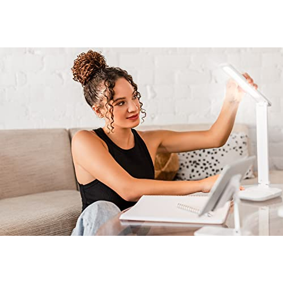 LITTIL Bright | LED Desk Lamp with Touch Control, Cordless Dimmable Table Lamp, Eye-Caring LED Light Lamp for The Bedroom or Office