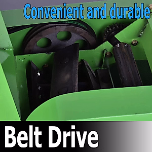 txmachine Hay Cutter Dry-Wet Hay Straw Cutter Forage Crop Crusher 2.2KW Cattle Sheep Feed Processing Machine for Corn Straw,Yellow Bamboo Straw with Motor 4 Blades (red, 220V/50HZ)