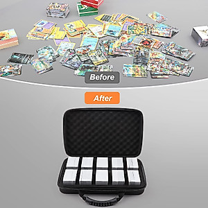 1200-2200 Card Game Case for Cards Against Humanity Game,Collectible Trading Card Storage Holder Compatible for Pokemon Cards, Sports Card and Baseball Cards,Playing Card Travel Carrying Case Fit All