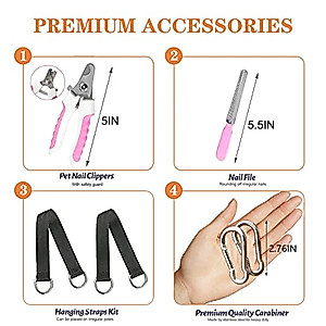 Fotiluck Pet Dog Grooming Hammock for Dogs & Cats, Dog Hammock for Grooming Dog Grooming Harness Bag with Nail Clippers Dog Sling Dog Hanging Harness for Nail Trimming (Cat & Small Dog)