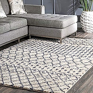 nuLOOM Barbara Moroccan Area Rug, 6' 7" x 9', Beige