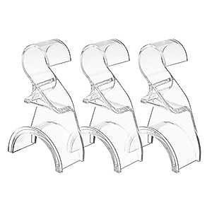 Purse Hanger Organizer for Closet 3 Pack - Durable Luxury Acrylic Holder for Handbag Tote Bag Satchel Backpack Crossover - Holds Up to 66Lbs – Easy to Clean, No Tools Required