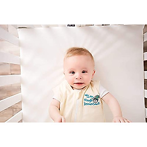 Baby Merlin's Magic Dream Sack - Microfleece Baby Wearable Blanket - Baby Merlin Sleep Sack - Cream - Baby Sleep Sack 6-12 Months