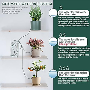 BYDOLL Plant Self-Watering Stakes Automatic Plant Watering Spikes for Indoor or Outdoor Plants,Houseplant Insert Watering Devices for Vacation Garden use,Drip Irrigation System for Plant（5 Pack)