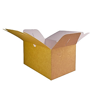 PandaPanda gable boxes (50 pcs) with handle (8.3 * 5.1 * 4.5 inches) for foods, gifts and party favors (100 oz) environment friendly