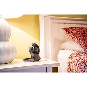 Treva 3.5 Inch Portable Desk Fan with USB Port - Small, Compact, Powerful Airflow, AC Adapter Included