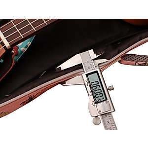 MUSIC FIRST Canvas MISS CAT ukulele case ukulele bag, Double Shoulder Straps, Original Design (Fit for 21 inch Soprano Ukulele, Double Shoulder Straps)