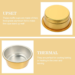 Hemoton 10pcs Boxes Foil Cake Bowls Dessert Baking Cups Disposable Foil Ramekins Disposable Ramekins Pie Tins Round Baking Pan Multi-Function Cake Container Aluminum Foil Commercial Pizza