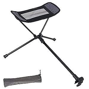 YWHWLX Camping Chair Foot Rest for Hammock Chair Foldable Attachable Footrest Attachment with Retractable Design for Hiking Fishing Beach (Gray)