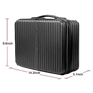 JIESI Portable Cooler Bag, Cooler Box for Beer, Travel Cooler, Insulated Slim Cooler,Slim Iceless Cooler - Black