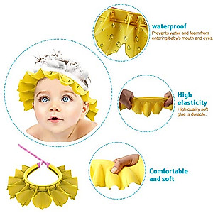 Baby Shower Cap, Gimilife Baby Shower Head Protector Safe Bathing Shampoo Shower Protection Hat Bathroom Safety Cap, Silicone Adjustable Bath Visor Hat for Baby,Toddler, Children, Kids