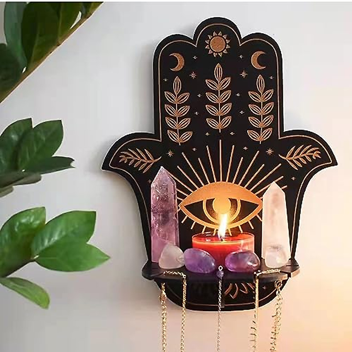 1 Set of Hand Wall Hanging Wall Storage Rack Resin Mold Molds Epoxy Resin Eyes Sun Moon Flower Shaped Palm Tray Halloween for Wall Shelf Candle Vase, DIY Making Decor Art Crafts