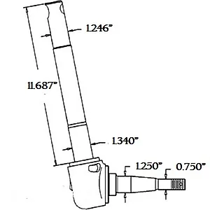 RAParts Right Hand Spindle Fits 2300 2600 3300 3600 3910 4110 4610 C5NN3105V C5NN3105V-A