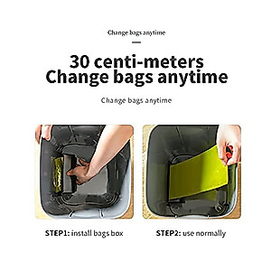 Smart Trash Can 3-Mode Low Noise Automatic Dustbin Touchless Infrared Vibration Motion Sensor Waste Basket Eco-Friendly Electric Garbage Dispenser Best Choice for Kitchen Bathroom Office 3.7Gal/14L