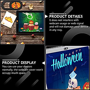 Mobestech 3Pcs Halloween Laptop Camera Cover Slide Laptop Webcam Cover Slide Web Cam Privacy Cover Camera Blocker Sticker for Laptop, PC, Cell Phone, and More Accessories