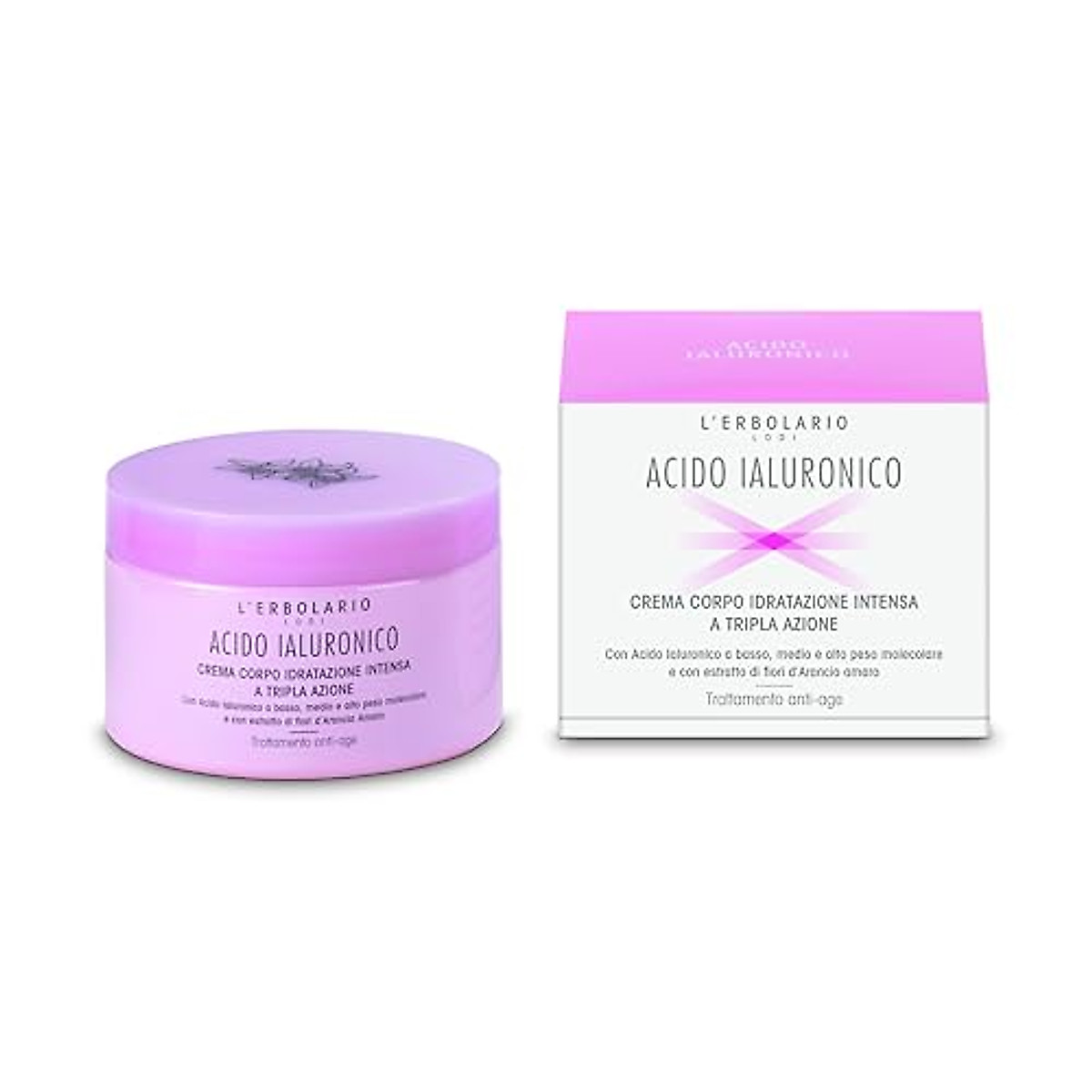 L'Erbolario Hyaluronic Acid Triple Action Moisturising Body Cream - Nourishing And Compacting Treatment - Helps Restore Moisture And Elasticity To Skin Tissue - Prevents Loss Of Humidity - 6.7 Oz
