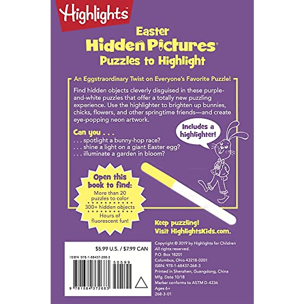 Easter Hidden Pictures Puzzles to Highlight: 300+ Hidden Bunnies, Chicks, Flowers, Easter Eggs and More, Easter Activity Book for Kids (Highlights Hidden Pictures Puzzles to Highlight Activity Books)