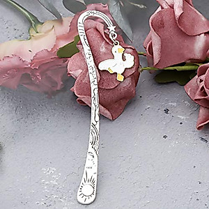 WSNANG Cute Duck Jewelry Duck Bookmark Book Lovers Gift Animal Bookmark Gift for Duck Lovers (Duck Bookmark)