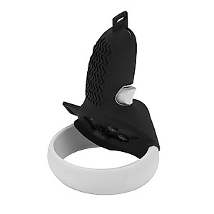 ASR-VR Silicone Grip Cover for Oculus Quest 2 Accessories, Protector with Knuckle Straps(1 Pair) (White)