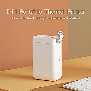 INeedIt D101 Label Maker Machine Portable Wireless Thermal Label Printer with Tape for Business, School, Office Organization, Home Storage, Larger Print Width 0.5 to 1 Inch, White