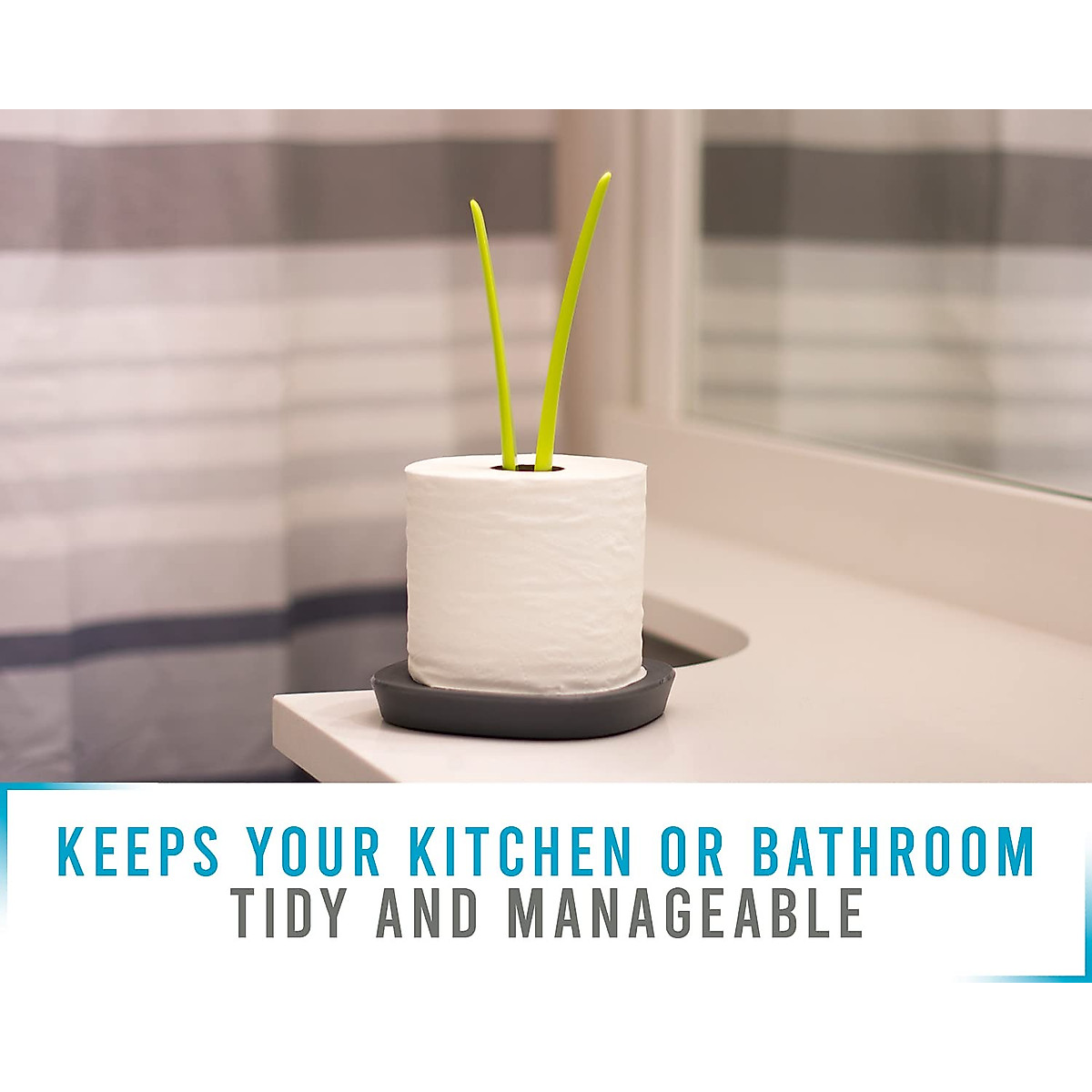 Comfify “Sprout” Decorative Paper Towel Holder or Toilet Paper Holder Vertical Countertop Paper Towel Stand or Toilet Roll Stand - Sturdy No-Slip Base - 11.75” x 6”