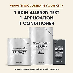 Strength of Nature No Mix Shampoo-In Permanent Hair Color for Men for Natural & Nourished Looking Color And Hair, Dark Brown