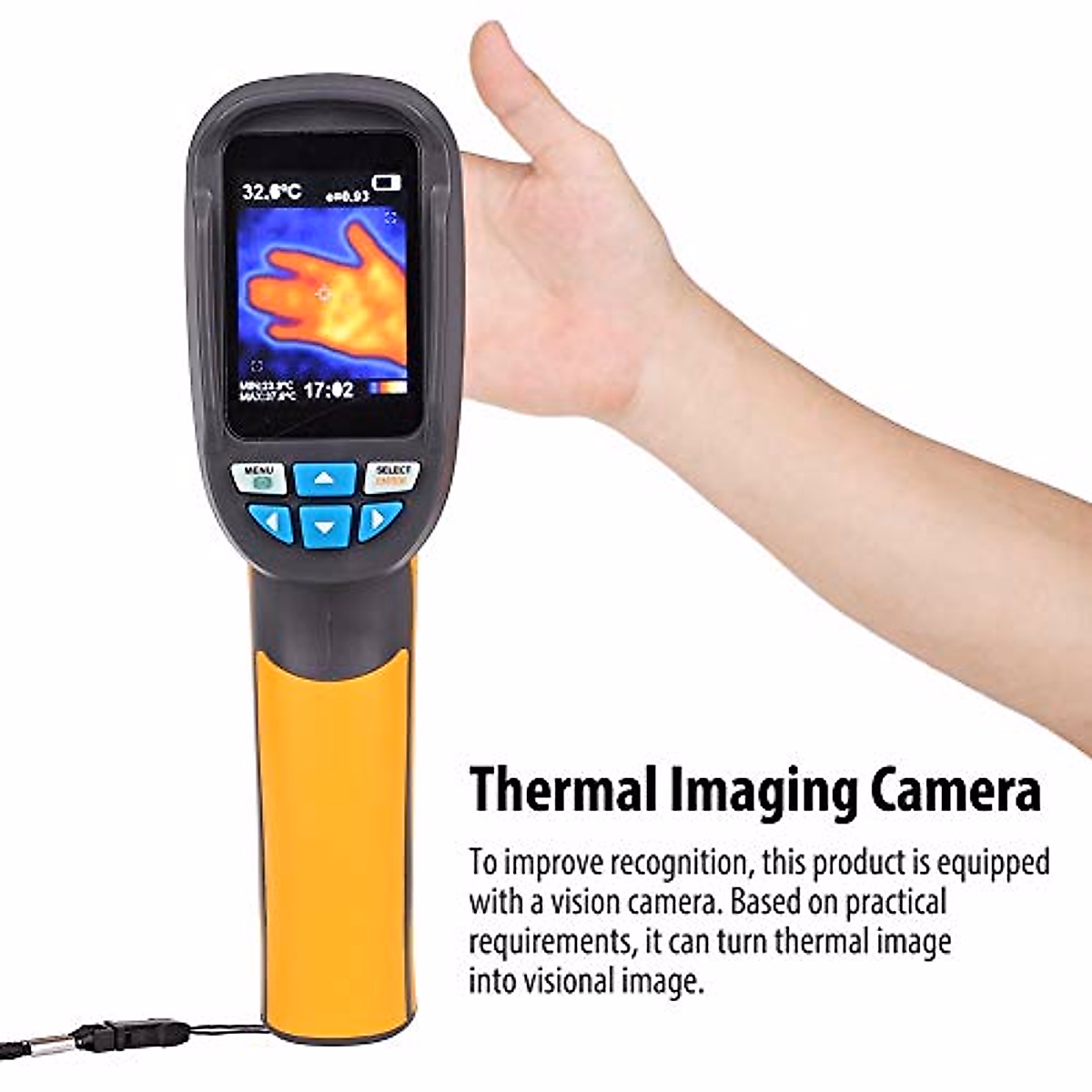 Infrared Imager Thermal Imaging Camera 2.4 Inch Color Display Visible Light Handheld Thermographic IR for Industry for Manufacturing