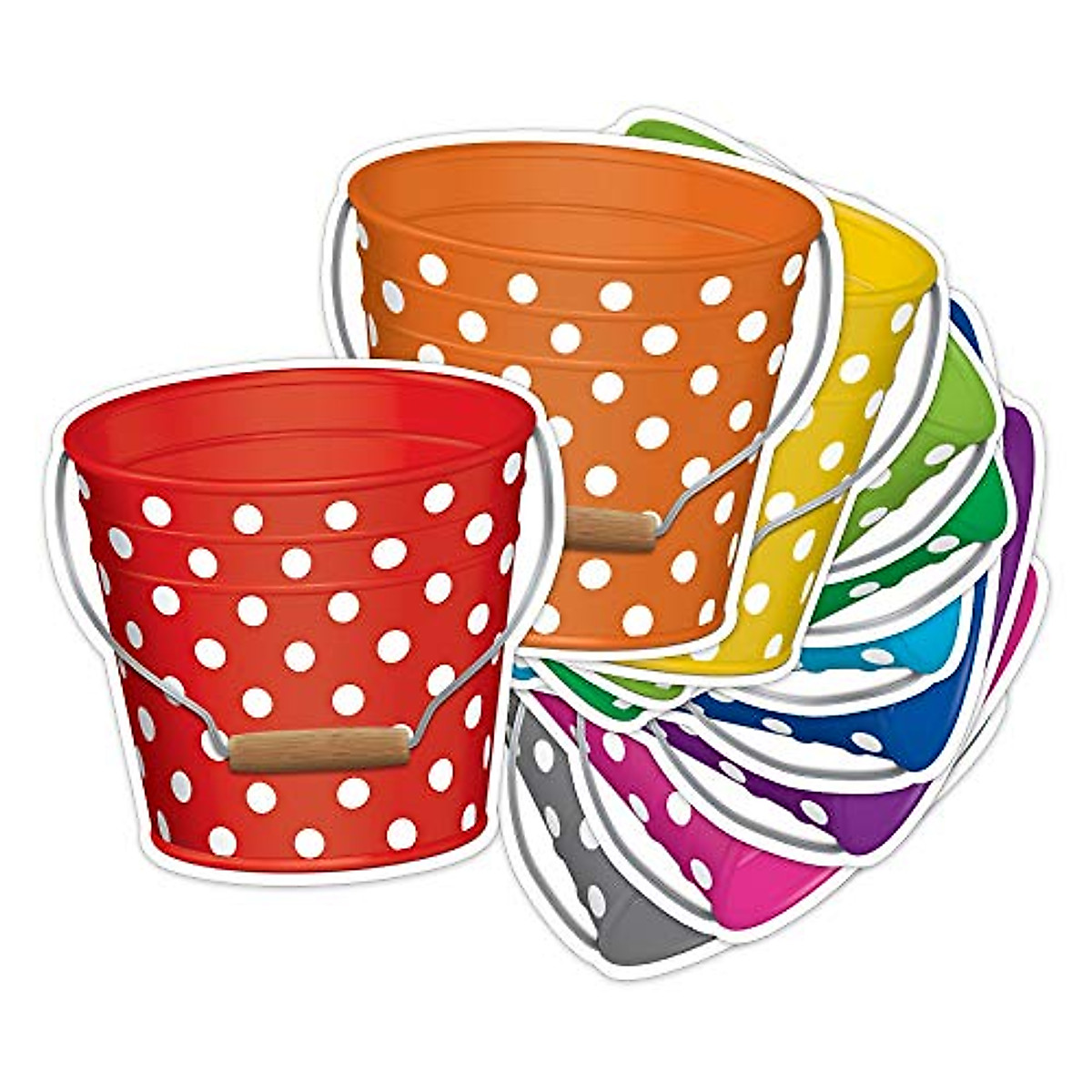 Teacher Created Resources Polka Dots Buckets Paper Accents (5631)