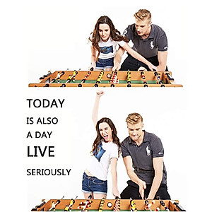 GAOSHENGWUJINGD Foosball Table Game Table Multi Game Table, Combo Game Table W/Soccer, Billiard, Slide Hockey, Wood Foosball Table, Perfect for Game Rooms, Arcades, Bars, Parties, Family Night