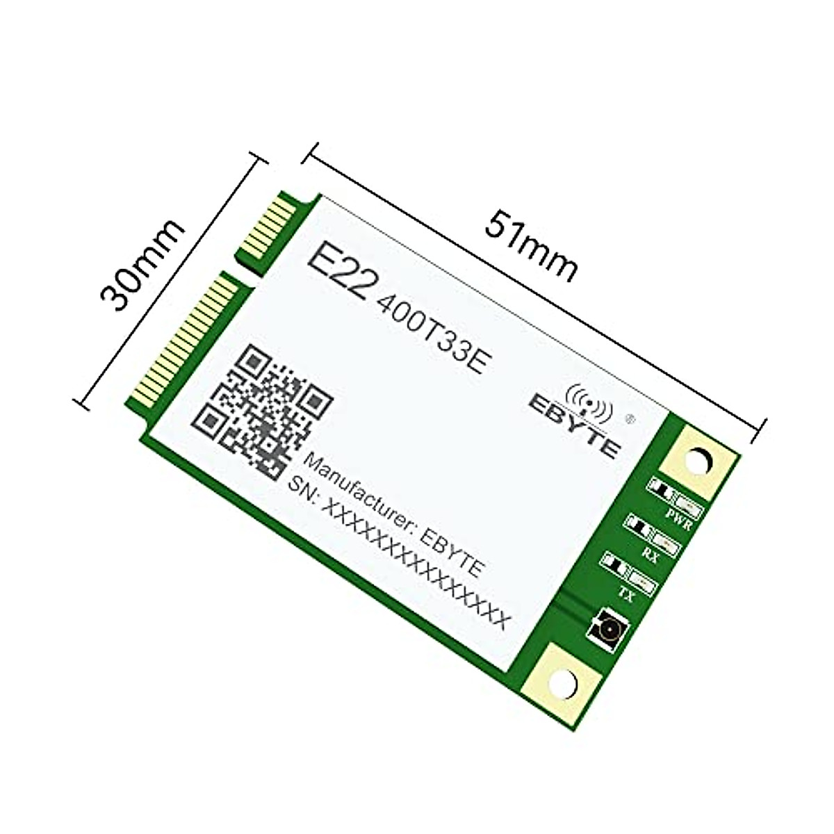 433MHz 470MHz Lora Wireless Module E22-400T33E 33dbm 12KM Mini PCI-e UART RS485 RS232 USB LBT RSSI Relay Networking