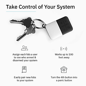 Abode Key Fob | Arm & Disarm Your abode System On The Go with The Touch of a Button - Works with All Abode Security Systems