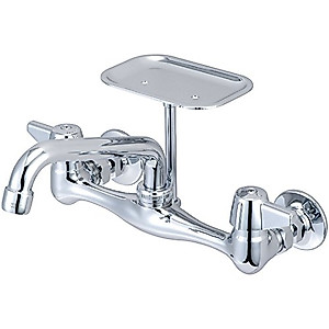 Central Brass 0048-UA Two Handle Wallmount Kitchen Faucet in Chrome