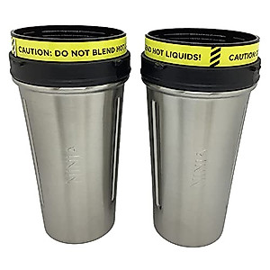 Genuine Ninja 24oz Stainless Steel Double-Wall Thermo Insulated Cup for Auto-IQ Blender, 2-Pack, Cup Only No Lid