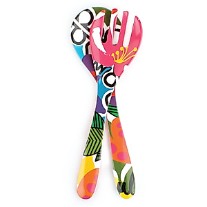 French Bull Salad Server 2 Piece Set - Melamine Dinnerware - 13" - Outdoor, Party, Utensils - Oasis