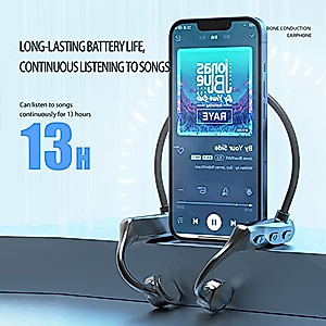 BANAAO Wireless Bluetooth Ear Hook Sports Headset - Open-Ear Waterproof Osteoconductive Stereo Noise Cancellation Earphones for Sports Workouts Running Cycling Outdoor Work