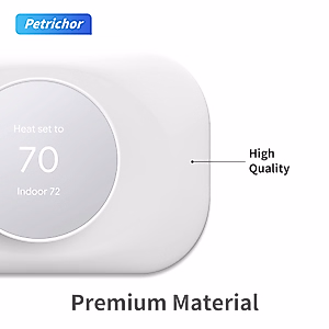 Petrichor Wall Plate Cover - Compatible with Google Nest Thermostat Accessory 2020 - Trim Kit, Easy Installation - Snow