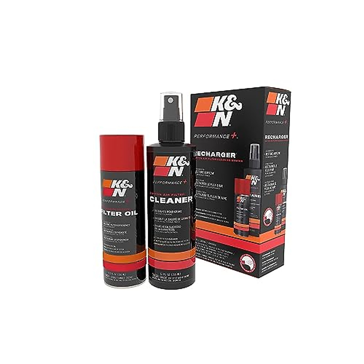 K&N Air Filter Cleaning Kit: Aerosol Filter Cleaner and Oil Kit; Restores Engine Air Filter Performance; Service Kit-99-5000, Multi
