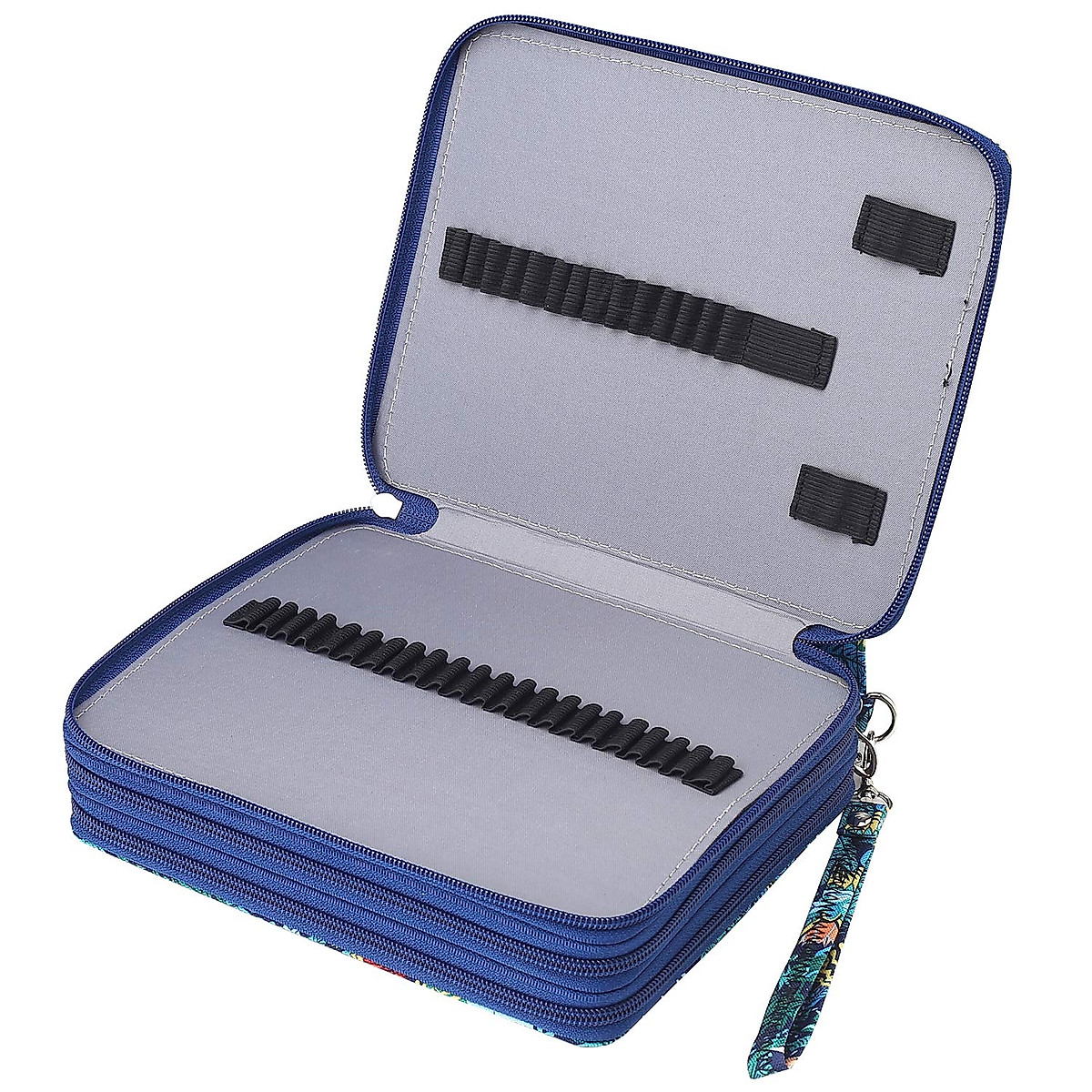 Shulaner 120 Slots Colored Pencil Case with Zipper Closure Large Capacity Oxford Pen Organizer