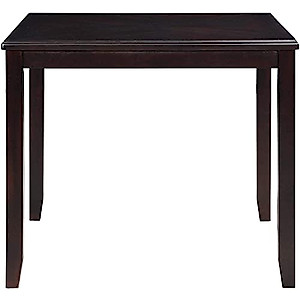 New Classic FURNITURE Gia 5-Piece Table with Four Chairs, Inch, 42" Counter Set, Ebony