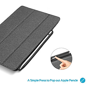 ProCase Smart Case for iPad Air 3rd 10.5" 2019/ iPad Pro 10.5, Slim Folio Stand Cover for iPad Air 10.5 2019/ iPad Pro 10.5 with Pencil Holder -Grey