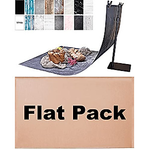 8PCS Products Photography Props with Stand Flat Pack Double-Sided Cement Wood Marble Backdrops for Food Photography or Product Photography