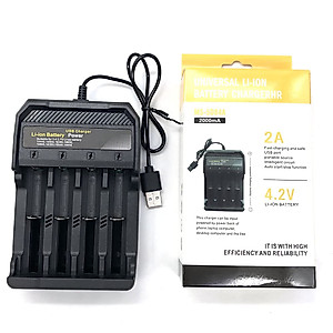 18650 Charger USB Four-Slot Lithium Battery Smart Charger 16340 3.7v Battery Four-Charge Fast Charge