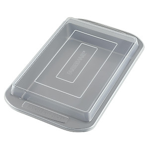 Farberware Nonstick Bakeware Baking Pan With Lid / Nonstick Cake Pan With Lid, Rectangle - 9 Inch x 13 Inch, Gray