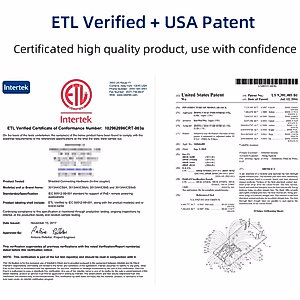 AMPCOM CAT6A RJ45 Inline Coupler Keystone Jack, [ ETL Verified/USA Patent Zinc-Alloy Shielded STP Feed-Through RJ45 Jacks Female to Female - 5 Pack