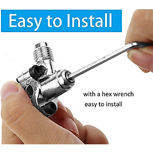 BPV31 Piercing Valve for Bullet with R134a Refrigerant Charging Hose,Refrigerant Can Tap with Gauge, R134a can to R-12/R-22 port